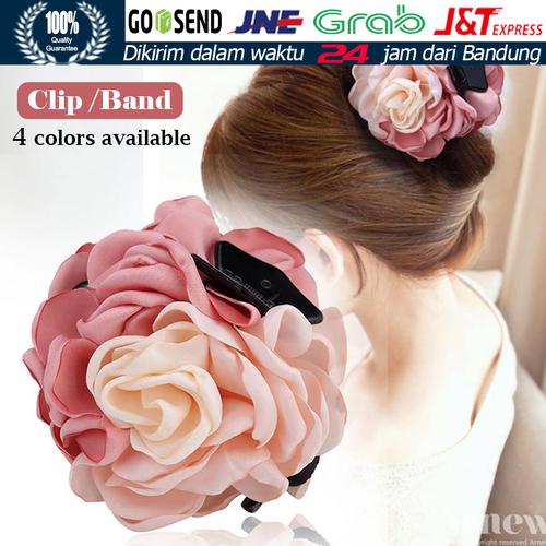 Jual Jepit Jedai Rambut Korea Motif Bunga Mawar Besar Korea Cantik ...
