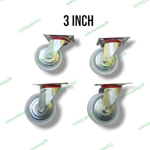 Jual RODA TROLI 3 INCH GEROBAK NILON 1 SET - Jakarta Barat ...