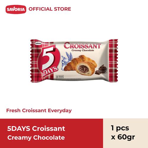 Promo 5 Days Croissant Creamy Chocolate - Roti Croisant Isi Coklat 60g ...