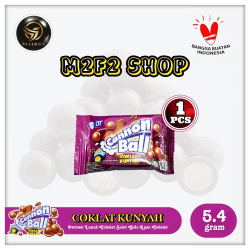 Jual Permen Lunak Cannon Ball Rasa Cokelat Sachet - 5,4 gr (Harga ...