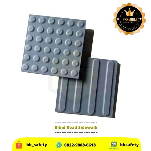 Jual Blind Road Sidewalk / Safety Rubber Tile / Guiding Block - Abu ...