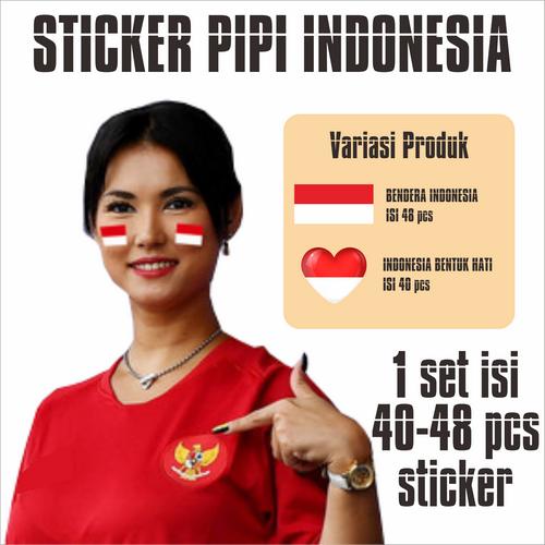 Jual BA155 Sticker Pipi isi 40-48pcs Bendera Indonesia Tema 17 Agustus ...