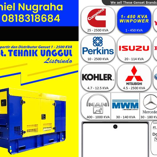 Jual pak Daniel Nugraha Surabaya genset baru murah Perkins Cummins ...