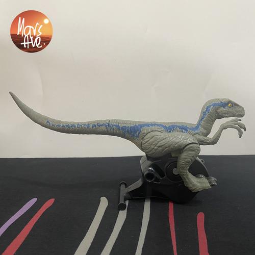 Jual Mattel jurassic park world rip run dinos velociraptor blue - Kota ...