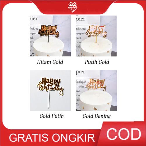 Jual Topper Cake Ulangtahun - Topper Happy Birthday - Aksesoris Kue ...