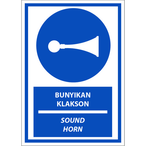 Jual Sign Akrilik K3 Bunyikan Klakson (Dua Bahasa) ukuran A4 - Jakarta ...