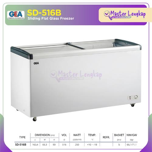 Jual GEA SLIDING FLAT GLASS FREEZER SD-516B / SD516B / SD 516B / SD 516 ...