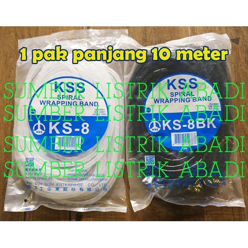 Jual KSS KS-8 Kabel Spiral/ Pembungkus Kabel/ Pelindung Kabel (Putih ...