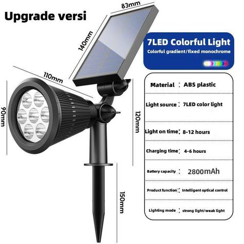 Jual solar lampu Spotlight kebun Lawn smart light - 7 LED - Jakarta ...