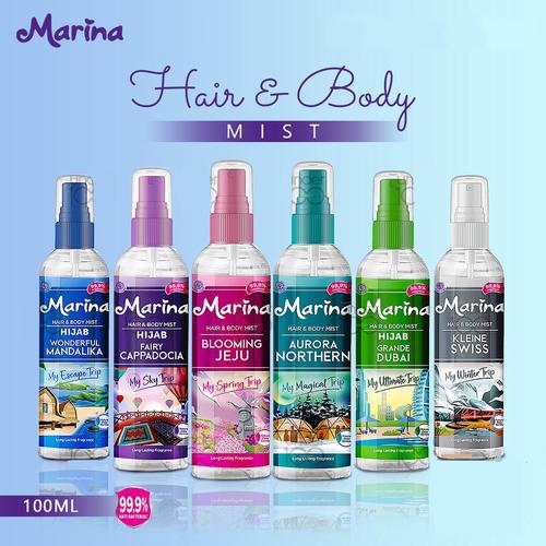 Jual MARINA Parfum Perfume Hijab Hair & Body Mist 100ml 100ml - Kleine ...