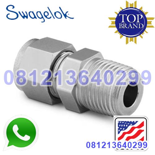Jual Male Connector Stainless Steel Swagelok Tube Fitting 1/2 Inch ...