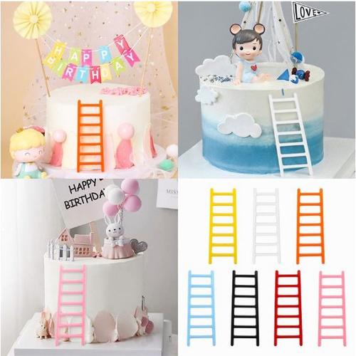 Jual Topper hiasan tangga ladder cake kue baby bayi one month - Kuning ...