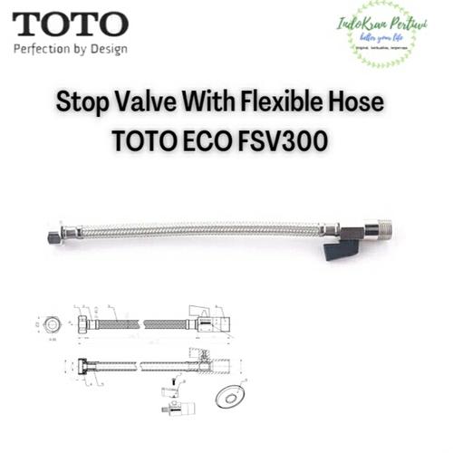 Jual Stop Valve TOTO ECO FSV300 With Flexible Hose/Stop Kran TOTO ...