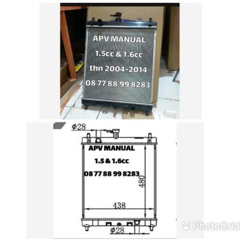 Jual radiator suzuki apv manual 2004 2005 2006 2007 2008 2009 2010 2011 ...