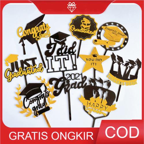 Jual Topper Wisuda - Topper Graduation - Acc Cake TOP016 - Motif 1 ...