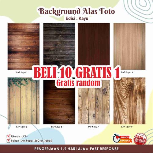 Jual Background alas foto A3+ model KAYU / kertas foto / perlegkapan ...