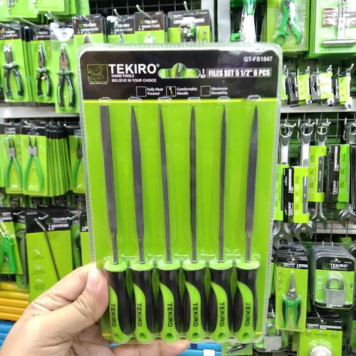 Jual Tekiro kikir set 5.5 inch isi 6 pcs/set / kikir besi set 6 pcs ...