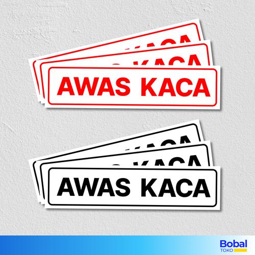Jual Sticker awas kaca 20x5 cm / stiker sign awas kaca - Kab. Bekasi ...