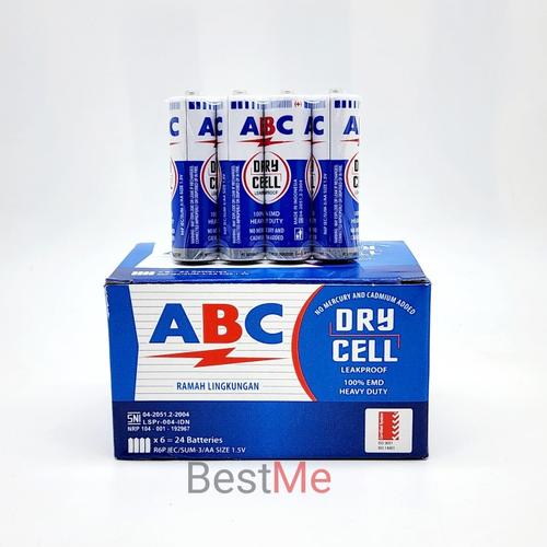 Jual Batu Baterai ABC Biru Dry Cell AA A2 Battery 1 BOX (24 Pcs ...