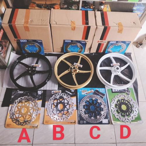 Jual PAKET HEMAT Velg V Rossi Mamba ninja RR sett Disk pnp R SS - Hitam ...