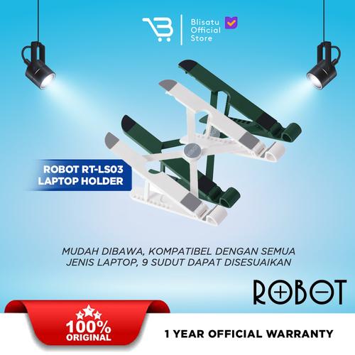 Promo Stand Holder ROBOT Laptop Portable Lipat Anti Slip RT-LS03 ...