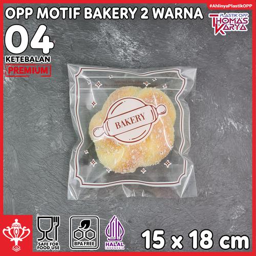 Promo Plastik OPP Roti Motif 15x18 Donat Bakery Makanan Lem Seal Tebal ...
