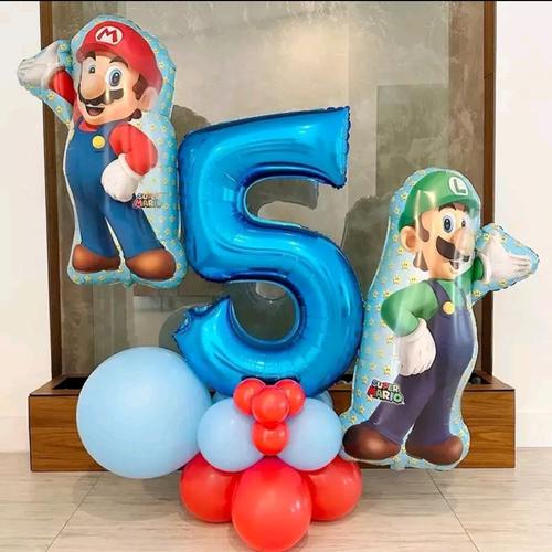 Jual PAKET BALON STAND MARIO LUIGI ANGKA BIRU - MARIOLUIGI BIRU, 0 ...