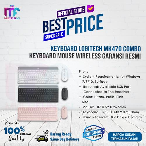 Promo Keyboard Logitech MK470 Combo Keyboard Mouse Wireless Garansi ...