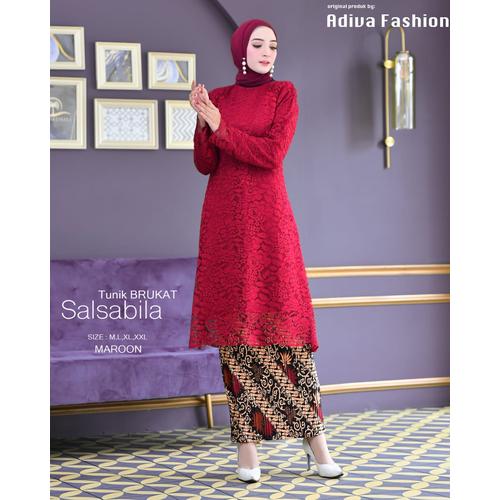 Promo Setelan Kebaya Modern Long Cape Maroon Dan Lainnya - SET MAROON ...