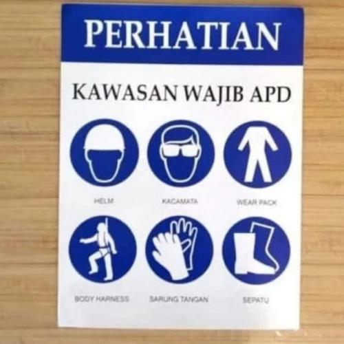 Jual Stiker KAWASAN WAJIB APD 30X45CM sign rambu k3 - Jakarta Utara ...