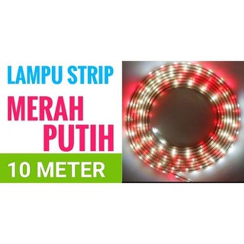Promo LAMPU LED STRIP MERAH PUTIH/LAMPU HIAS LED STRIP HUT RI 10 METER ...
