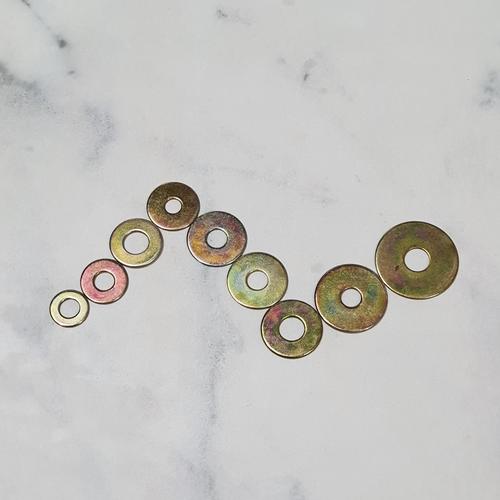 Jual Ring Plat Baut M8 8x18 / Washer Plate 8 x 18 WP Kuning Isi 100Pcs ...