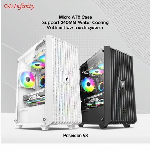Jual CASING INFINITY POSEIDON V3 + 3 FAN | mATX Gaming Case - Kab ...