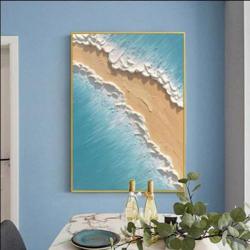 Jual lukisan Abstrak dinding ruang tamu plus frame bingkai packing kayu ...