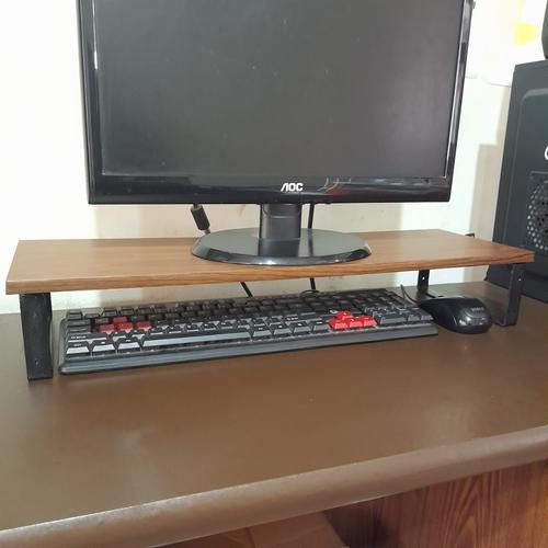 Jual MEWAH Stand Monitor Alas Laptop Tatakan Imac Kayu Besi Rak Meja PC ...
