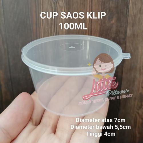 Jual CS100 - Cup saos 100ml klip jumbo besar -tray mayo saus saos ...