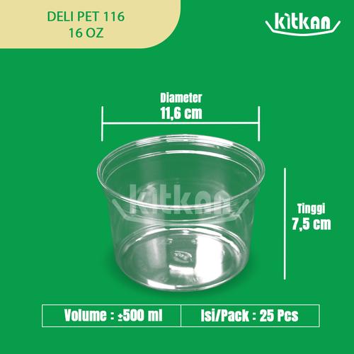 Jual Wadah Deli 16 Oz Tempat Salad / Buah / Rujak Deli Food Container ...