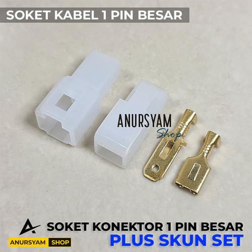 Jual Soket Motor Pin Besar / Soket Konektor Kabel Skun Besar - 1 Pin ...