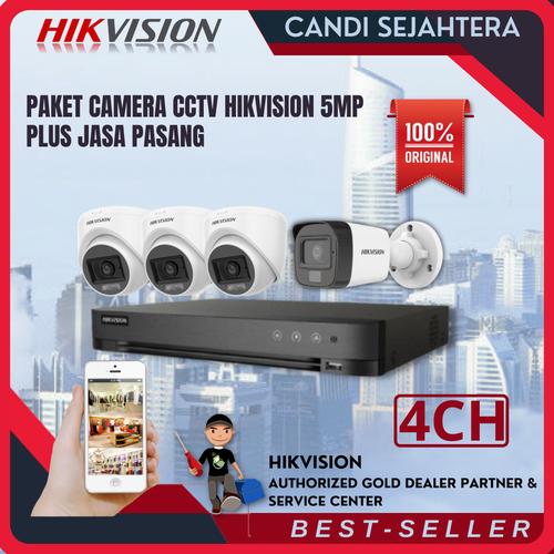 Jual PAKET CCTV HIKVISION 5MP 4 CHANNEL+ INSTALASI+STREAMING ONLINE DI ...