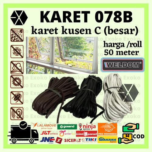 Jual Karet C 078B / Karet Pintu Aluminium / Karet Jendela / Karet ...