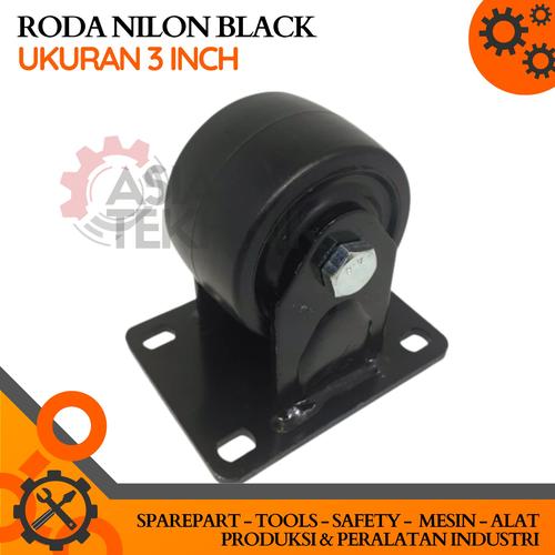 Jual Roda nilon hitam 3 inch tipe mati heavy duty ranger - Jakarta ...
