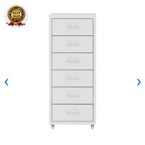 Jual Laci Besi metal 6 drawer / laci kantor 6 tingkat - white T 69 cm ...
