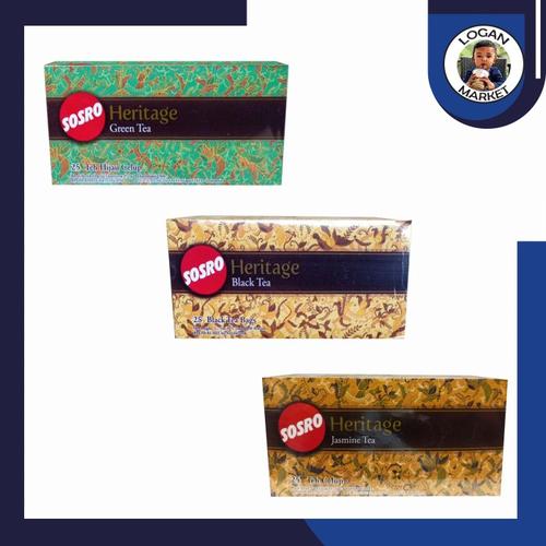 Jual Sosro Heritage Teh Celup Black Green Jasmine Tea Box - Black Tea ...