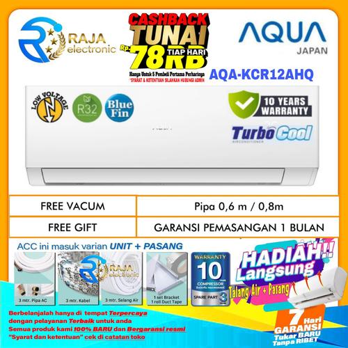 Jual AC AQUA JAPAN 11/2 PK 12 AHQ HEMAT ENERGI LOW VOLTT + INSTALASI ...