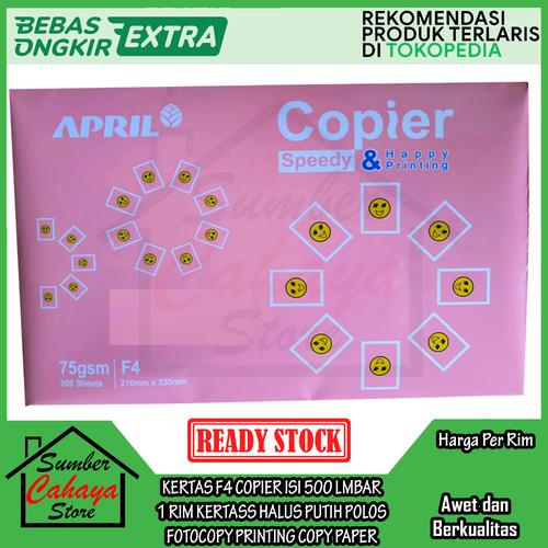 Jual KERTAS F4 HVS 75 GSM COPIER APRIL BY PAPER PER 1 RIM KERTASS ...