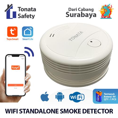 Promo Smart WiFi Smoke Detector / Photoelectric Standalone / Pendeteksi ...