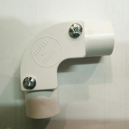 Jual Elbow Conduit 20mm Putih Merek Clipsal / Knee Pipa Listrik 20 mm ...