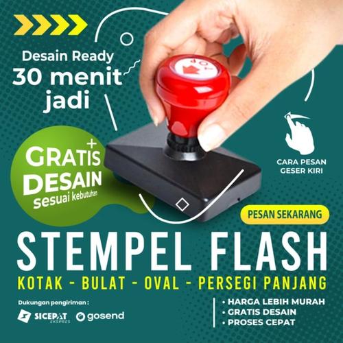 Jual Stampel Stempel Stample Flash Berwarna Otomatis Free Desain ...