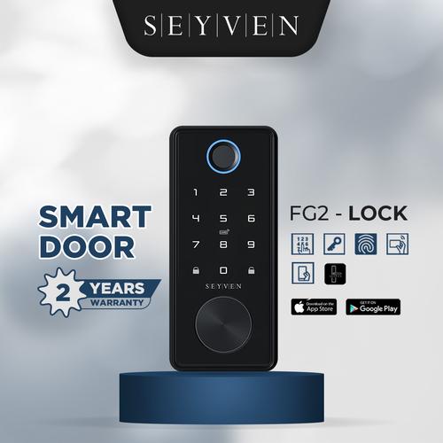 Jual SEYVEN DEADBOLT SMART DOOR LOCK / SMART LOCK DOOR PINTU KAYU BESI ...