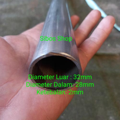 Jual Pipa Besi Seamless Od 32mm Id 28mm Tebal 2mm panjang 20cm sampai ...